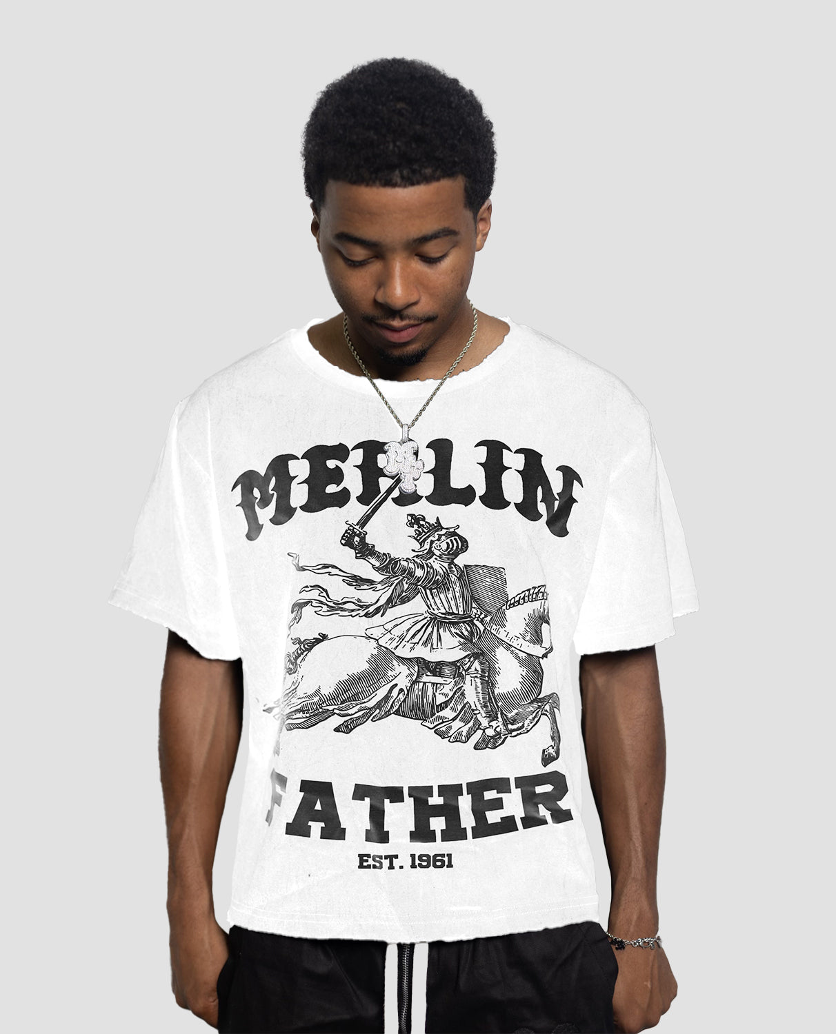Merlin Knights White Tee